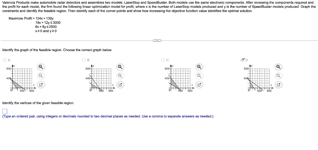 Solved constraints and identify the feasible region. Then | Chegg.com