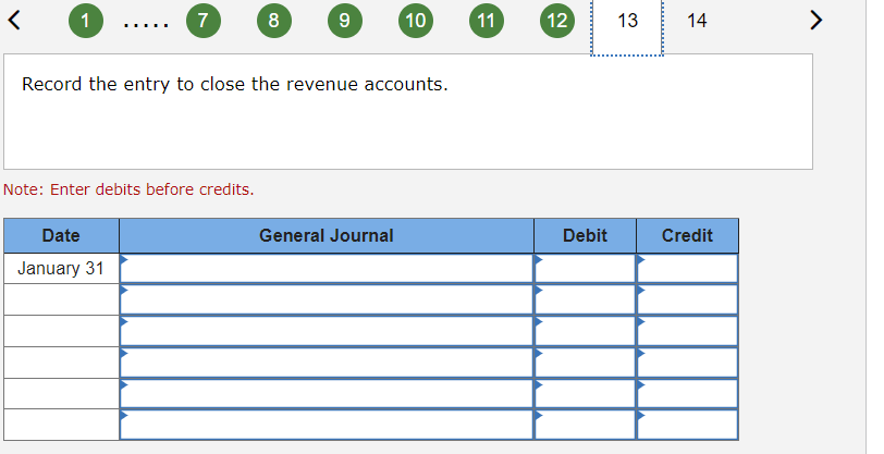 Solved Record the entry to close the revenue accounts. Note: | Chegg.com