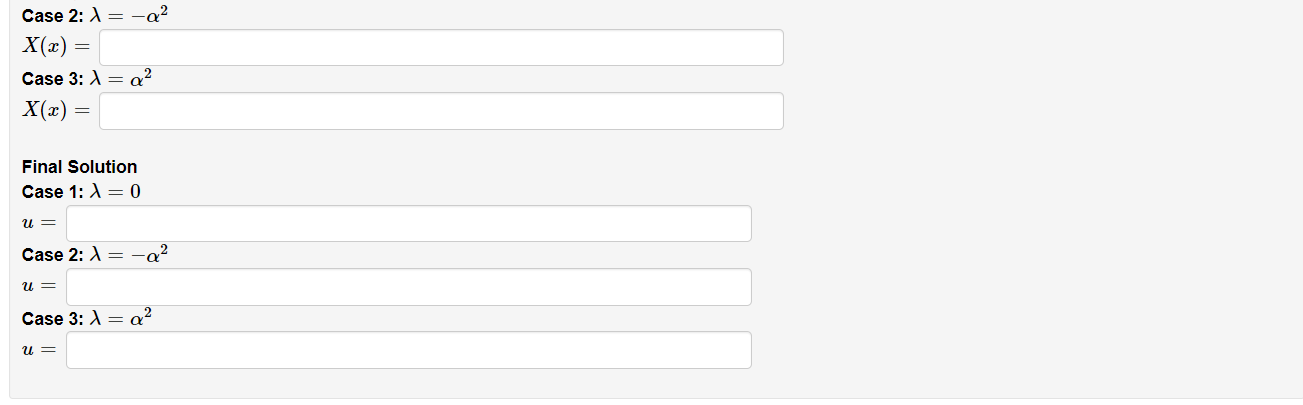 Solved (2 points) is typed as lambda, a as alpha. The PDE | Chegg.com