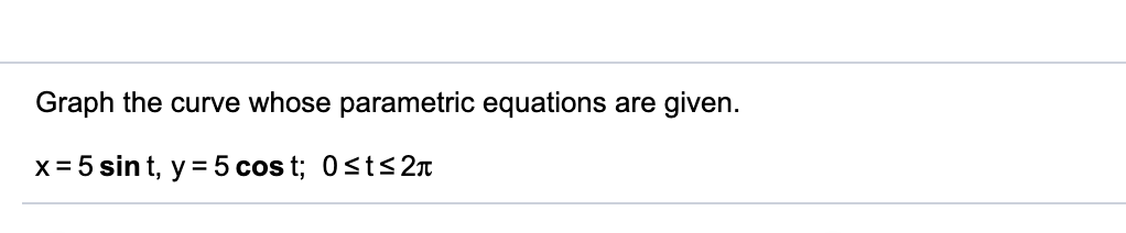 Solved Graph the curve whose parametric equations are given. | Chegg.com