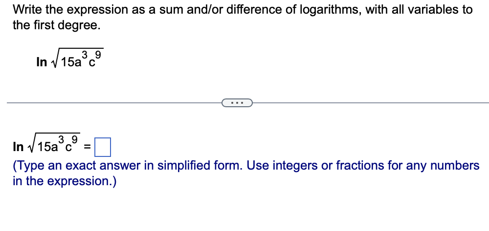 Solved Write the expression as a sum and/or difference of | Chegg.com
