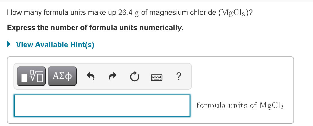Solved How many formula units make up 26.4 g of magnesium | Chegg.com