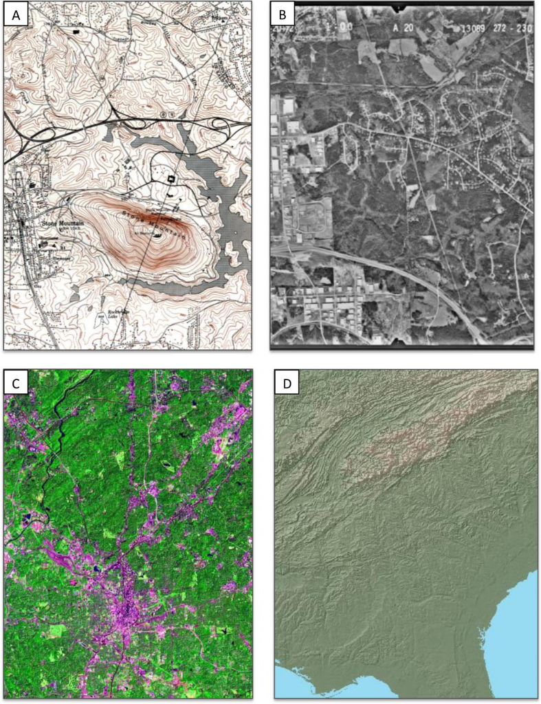 Solved A) IS A TOPOGRAPHIC MAP. B) AERIAL PHOTOGRAPH | Chegg.com