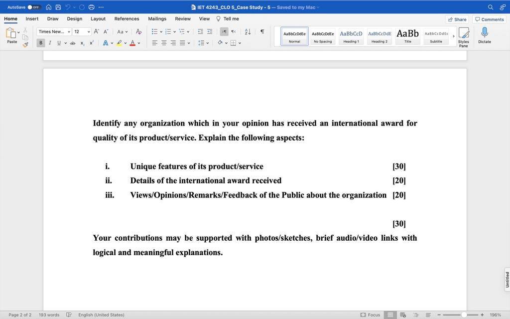 Solved AutoSave OFF A wc Home Insert Draw Design Layout | Chegg.com