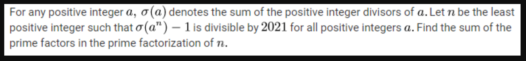 Solved For any positive integer a, o(a) denotes the sum of | Chegg.com