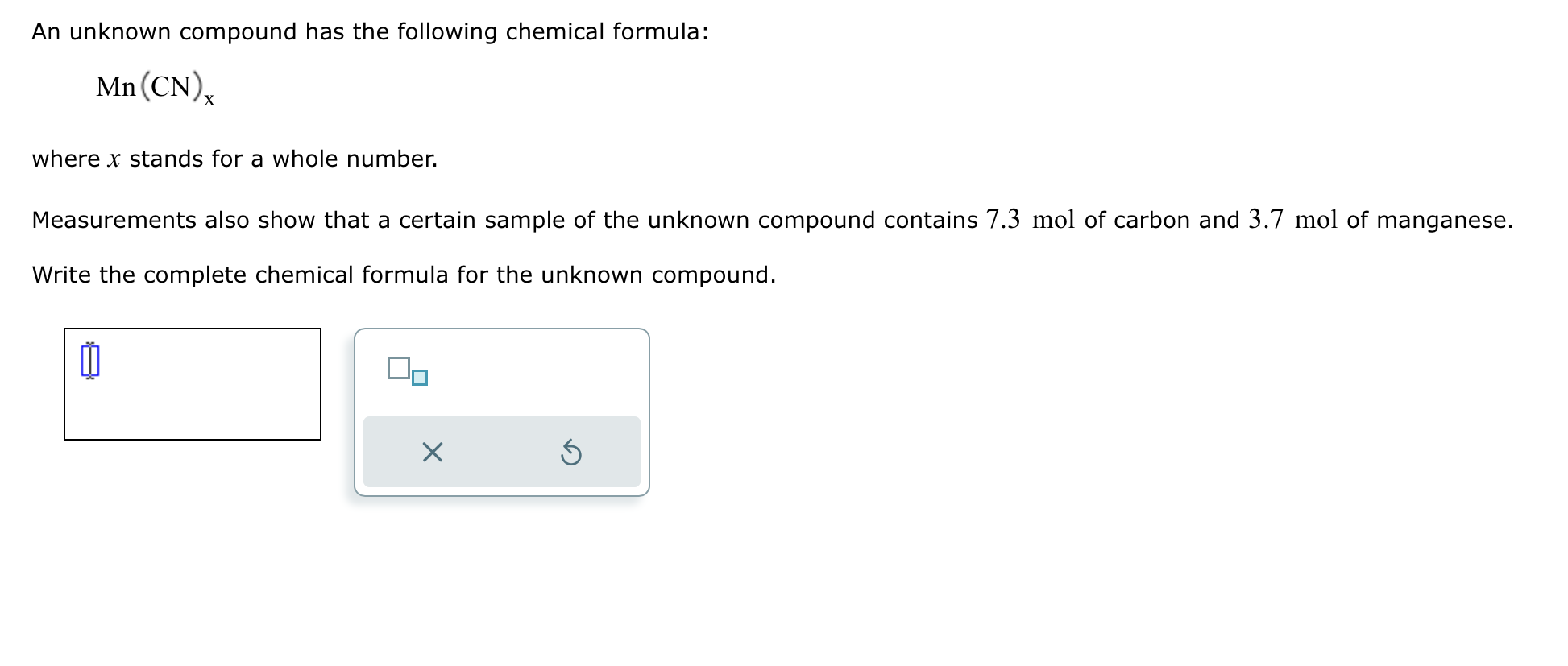 Solved An unknown compound has the following chemical | Chegg.com