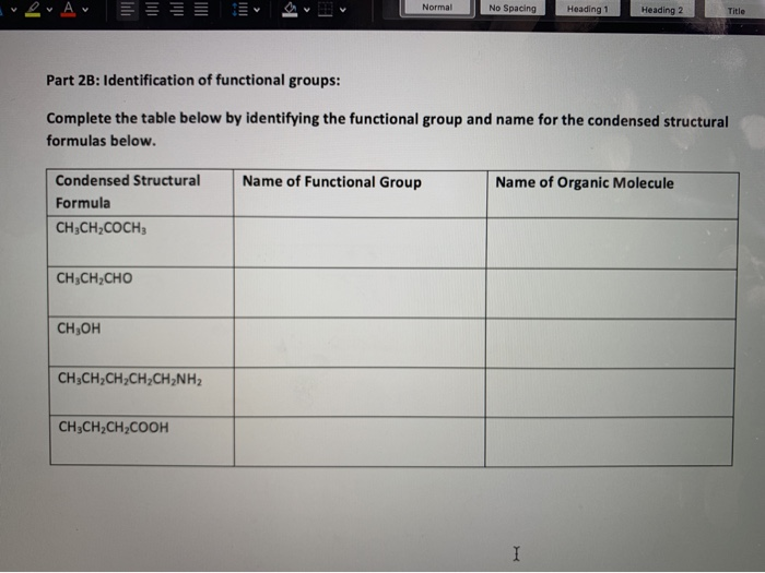 Solved Normal No Spacing Heading 1 Heading 2 Title Part 2B: | Chegg.com