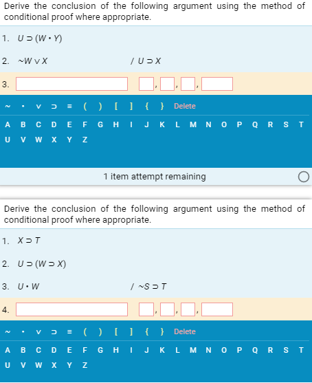 Solved Derive the conclusion of the following argument using | Chegg.com