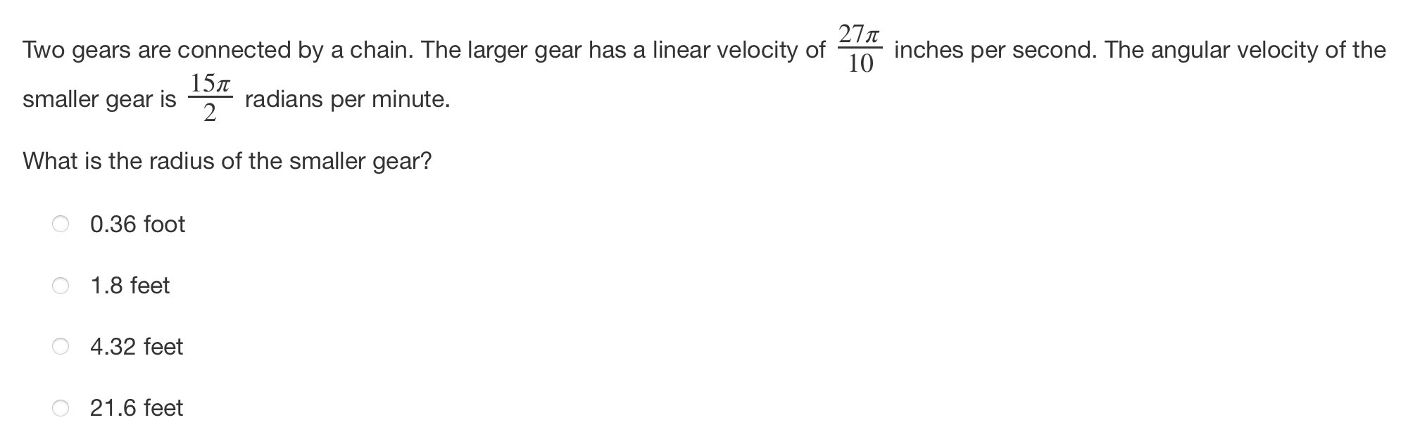 Solved Two gears are connected by a chain. The larger gear | Chegg.com