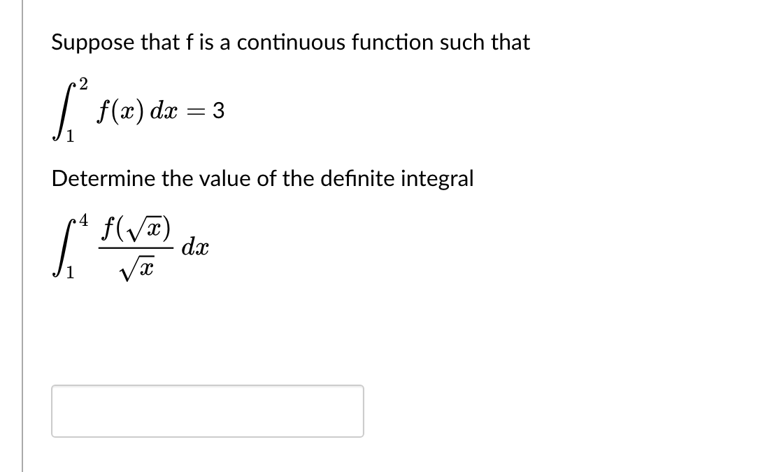 Solved Suppose that f ﻿is a continuous function such | Chegg.com