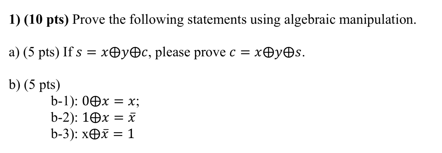 Solved 1) (10 pts) Prove the following statements using | Chegg.com Solved 1) (10 pts) Prove the following statements using | Chegg.com