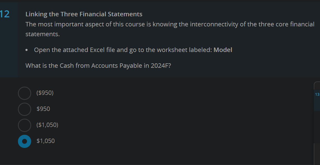 Linking the Three Financial Statements The most | Chegg.com