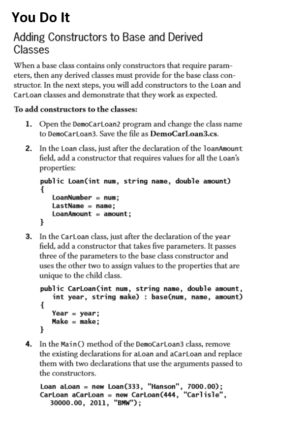 Solved You Do lt In this section, you will create a working | Chegg.com