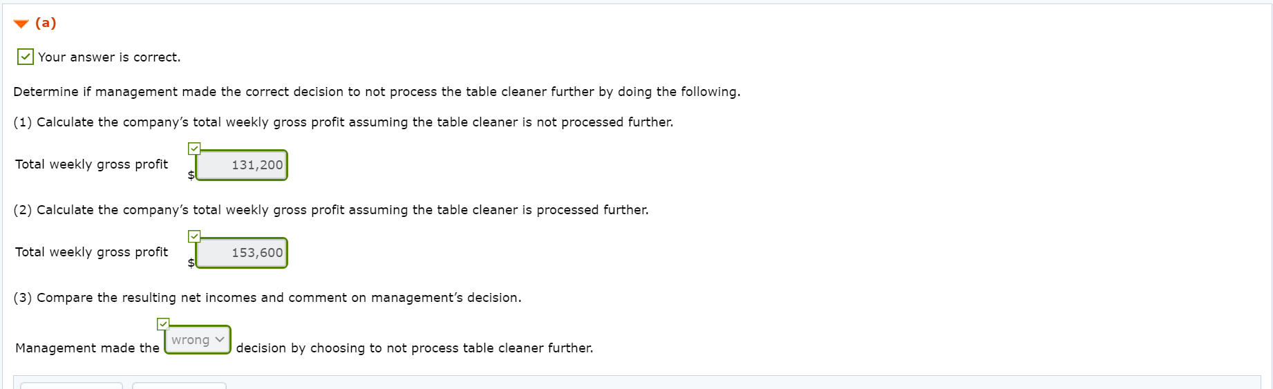 Solved Problem 23-03A a-b (Part Level Submission) Vaughn | Chegg.com
