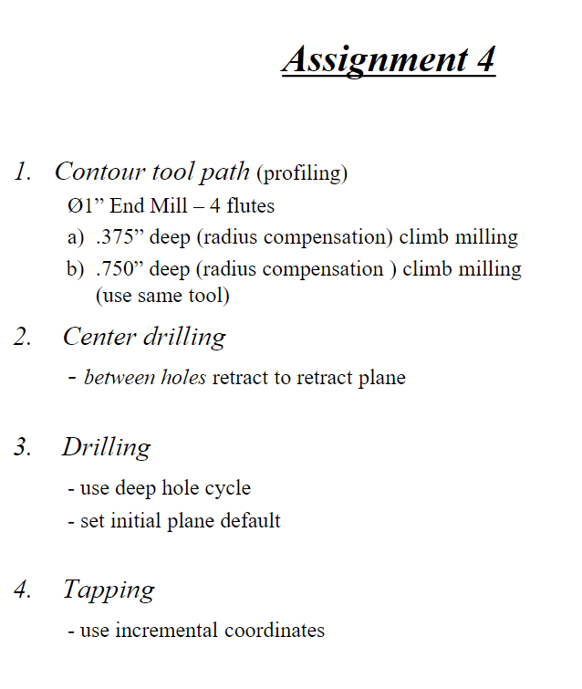 Solved Write a fanuc cnc milling program for the following. | Chegg.com