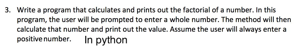 Solved 3. Write a program that calculates and prints out the | Chegg.com