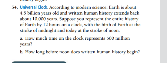 Solved 4. Universal Clock. According to modern science, | Chegg.com