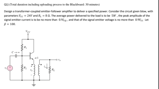 Solved 01) (Total duration including uploading process to | Chegg.com