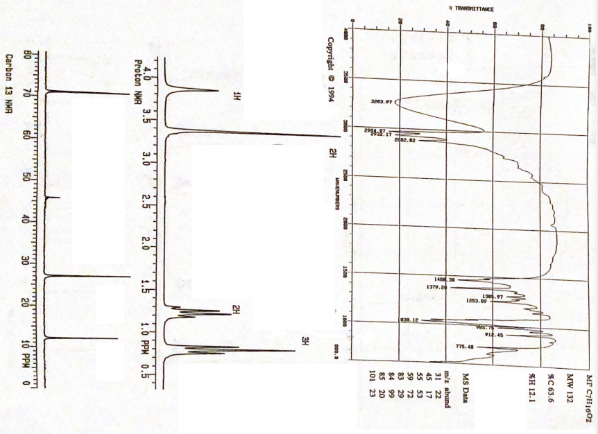 Solved Please Label and find unknown. C7H16O2 Thanks | Chegg.com