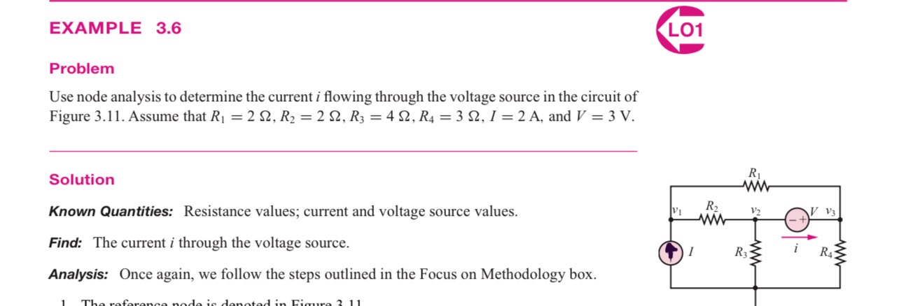 Solved EXAMPLE 3.6ProblemUse node analysis to determine the | Chegg.com