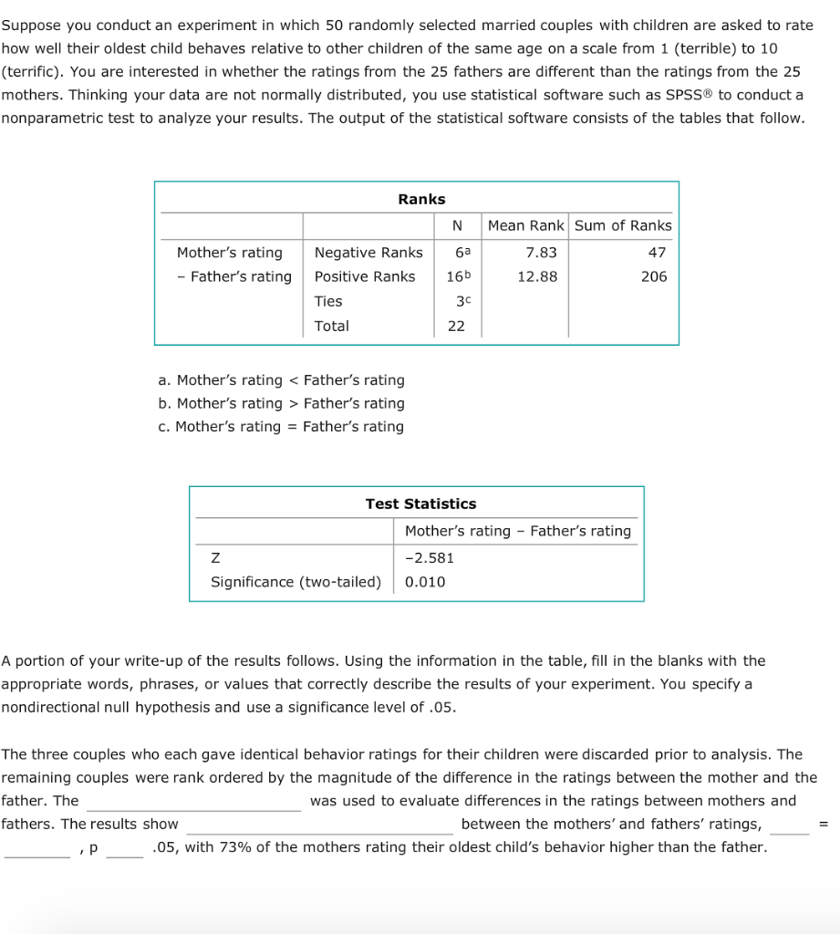 Solved Suppose You Conduct An Experiment In Which 50