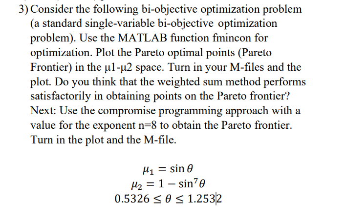 Solved 3 Consider The Following Bi Objective Optimization 2112