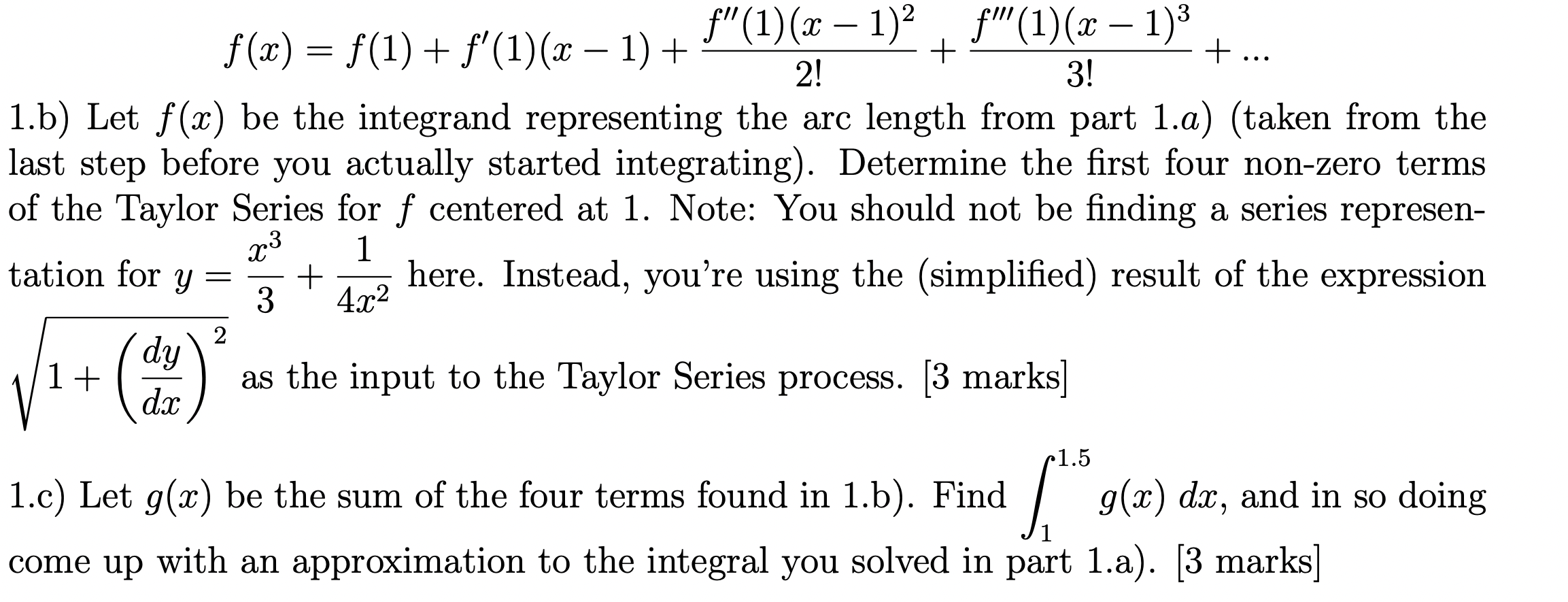 Solved 1.a) Using the techniques from Unit x³ 1 3 curve y = | Chegg.com