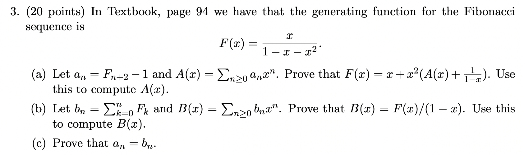 Solved 3. (20 points) In Textbook, page 94 we have that the | Chegg.com Solved 3. (20 points) In Textbook, page 94 we have that the | Chegg.com