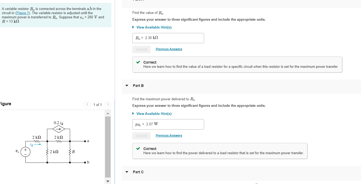 Solved A variable resistor R, is connected across the | Chegg.com