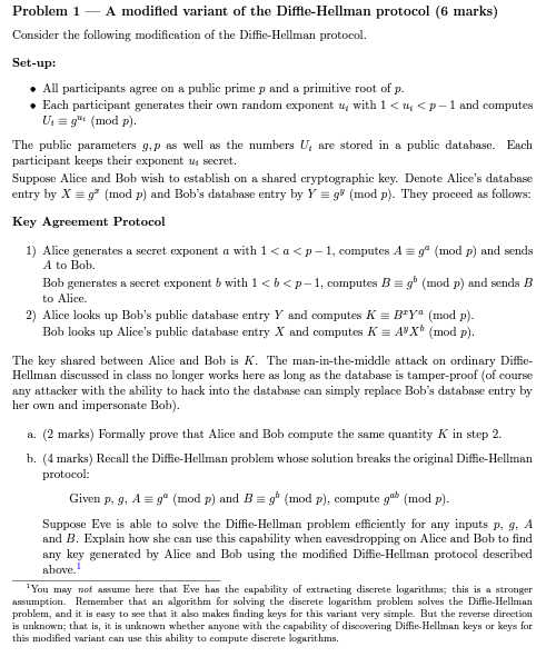 Solved = Problem 1 – A modified variant of the | Chegg.com