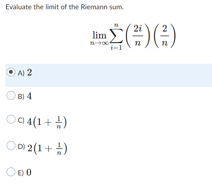 Solved Evaluate the limit of the Riemann sum. | Chegg.com