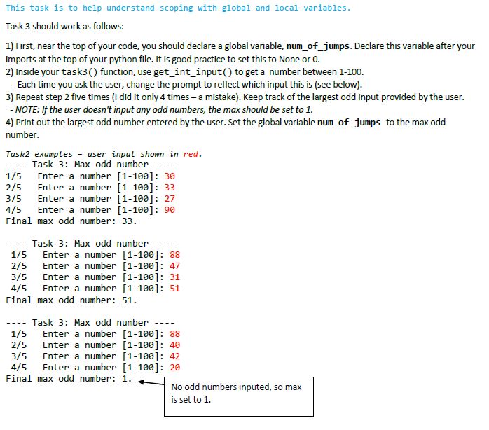 Solved This task is to help understand scoping with global | Chegg.com