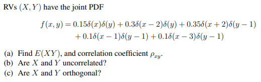 Solved RVs (X,Y) have the joint PDF | Chegg.com