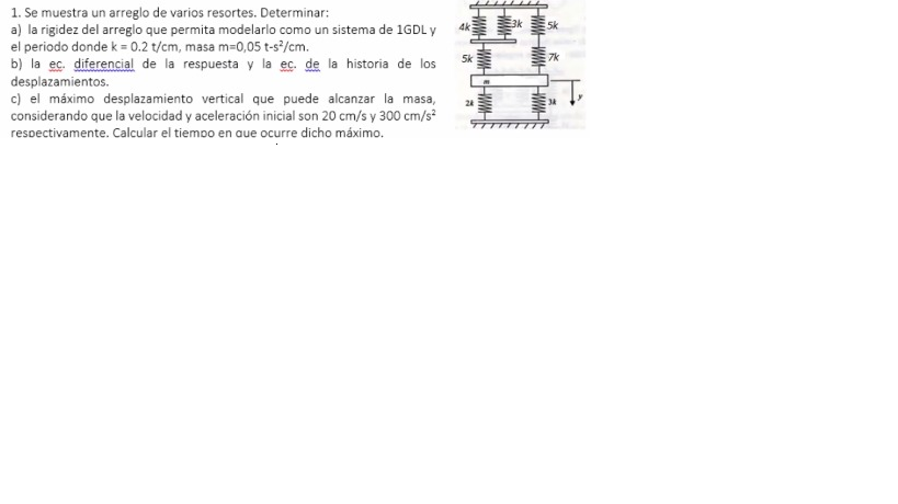 An arrangement of multiple springs is shown. a) the | Chegg.com