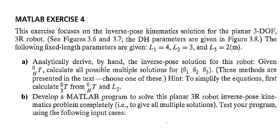 Solve the Given Exercise Using Matlab Only. Following | Chegg.com