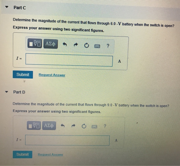 Solved Two batteries and three resistors are connected as | Chegg.com
