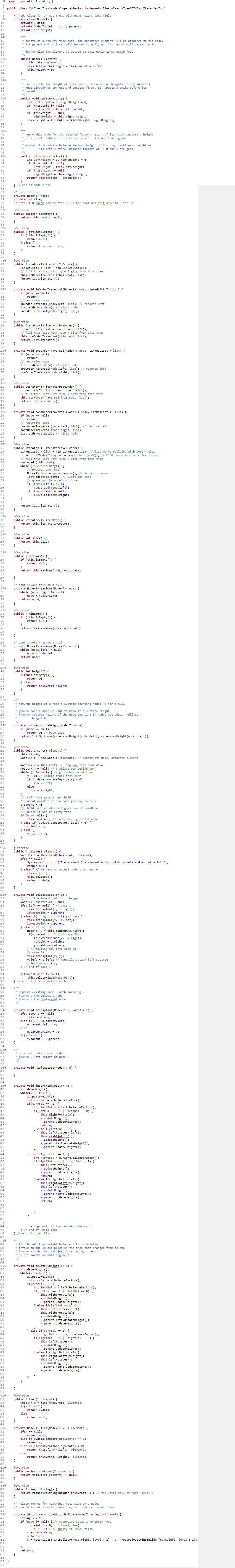 Java Foundationsimplement an AVL tree, which is a BST | Chegg.com
