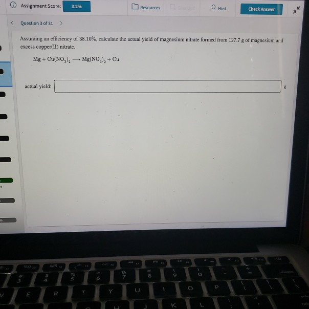 Solved Assignment Score: 3.2% Resources Hint Check Answer | Chegg.com