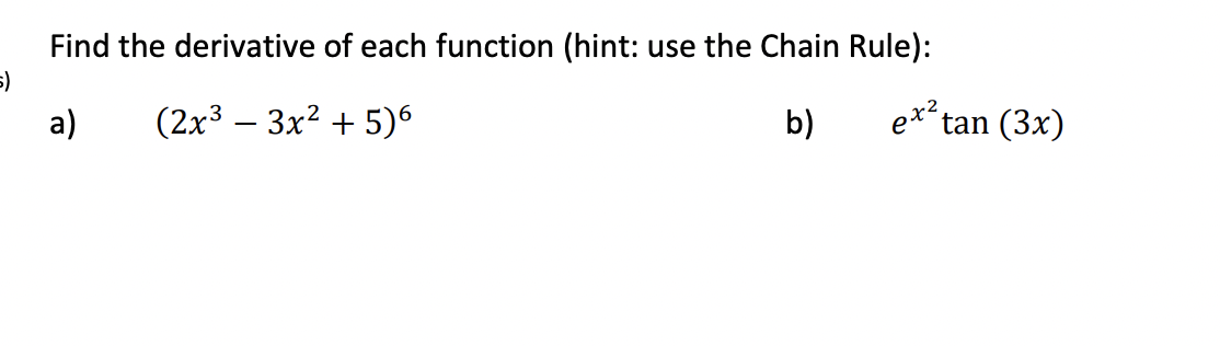 Solved Find the derivative of each function (hint: use the | Chegg.com