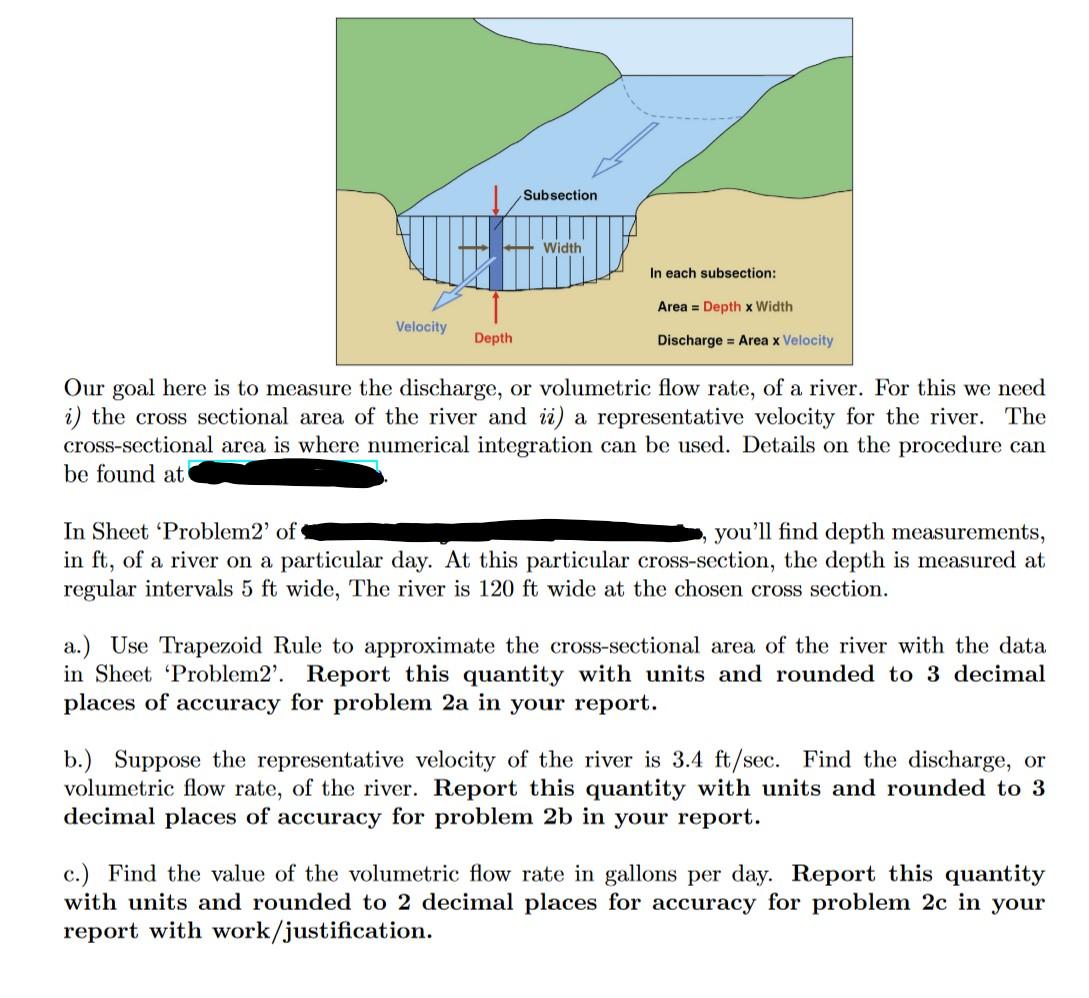 Our goal here is to measure the discharge, or | Chegg.com
