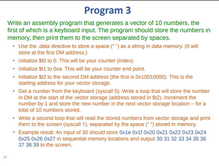 Solved Program 3 Write an assembly program that generates a | Chegg.com