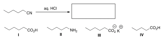 Solved aq. HCI CN COH COH NH2 CO2 K II III IV | Chegg.com