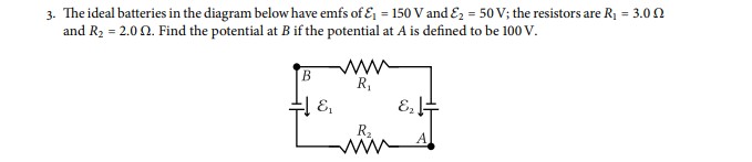 Solved The ideal batteries in the diagram below have emfs of | Chegg.com
