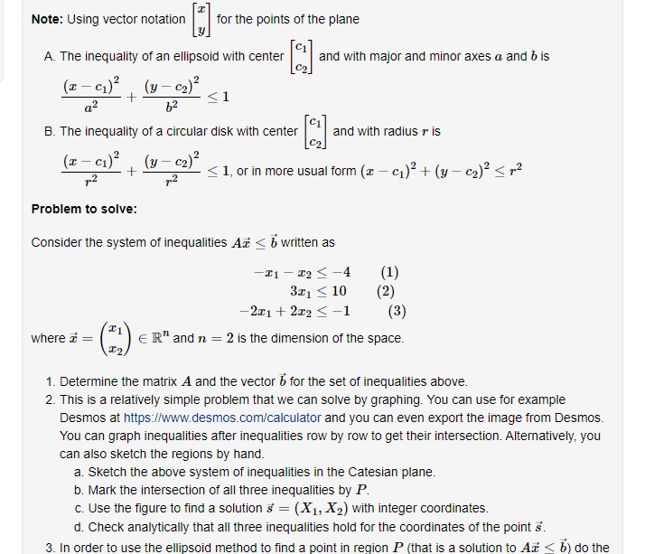 Solved Note: Using vector notation [xy] for the points of | Chegg.com