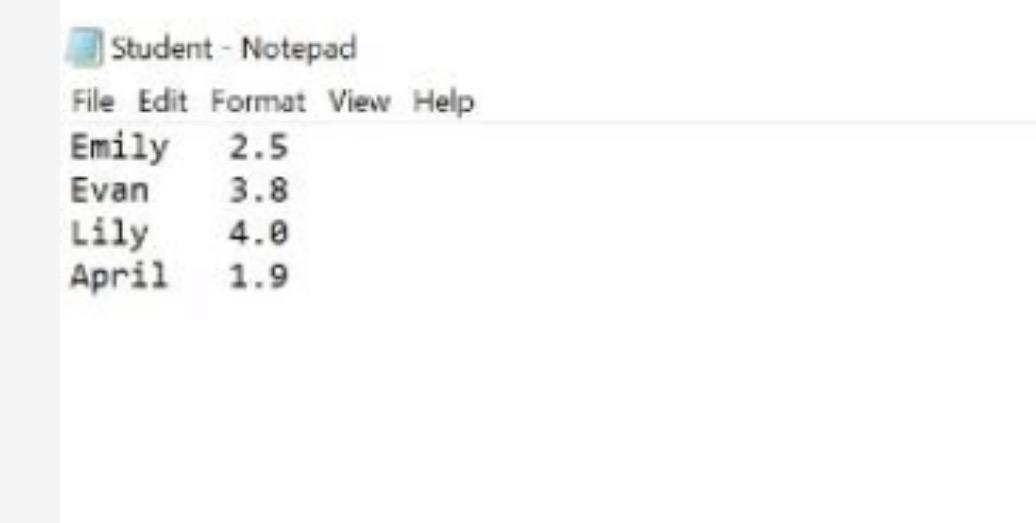 Solved Student - Notepad File Edit Format View Help Emily | Chegg.com