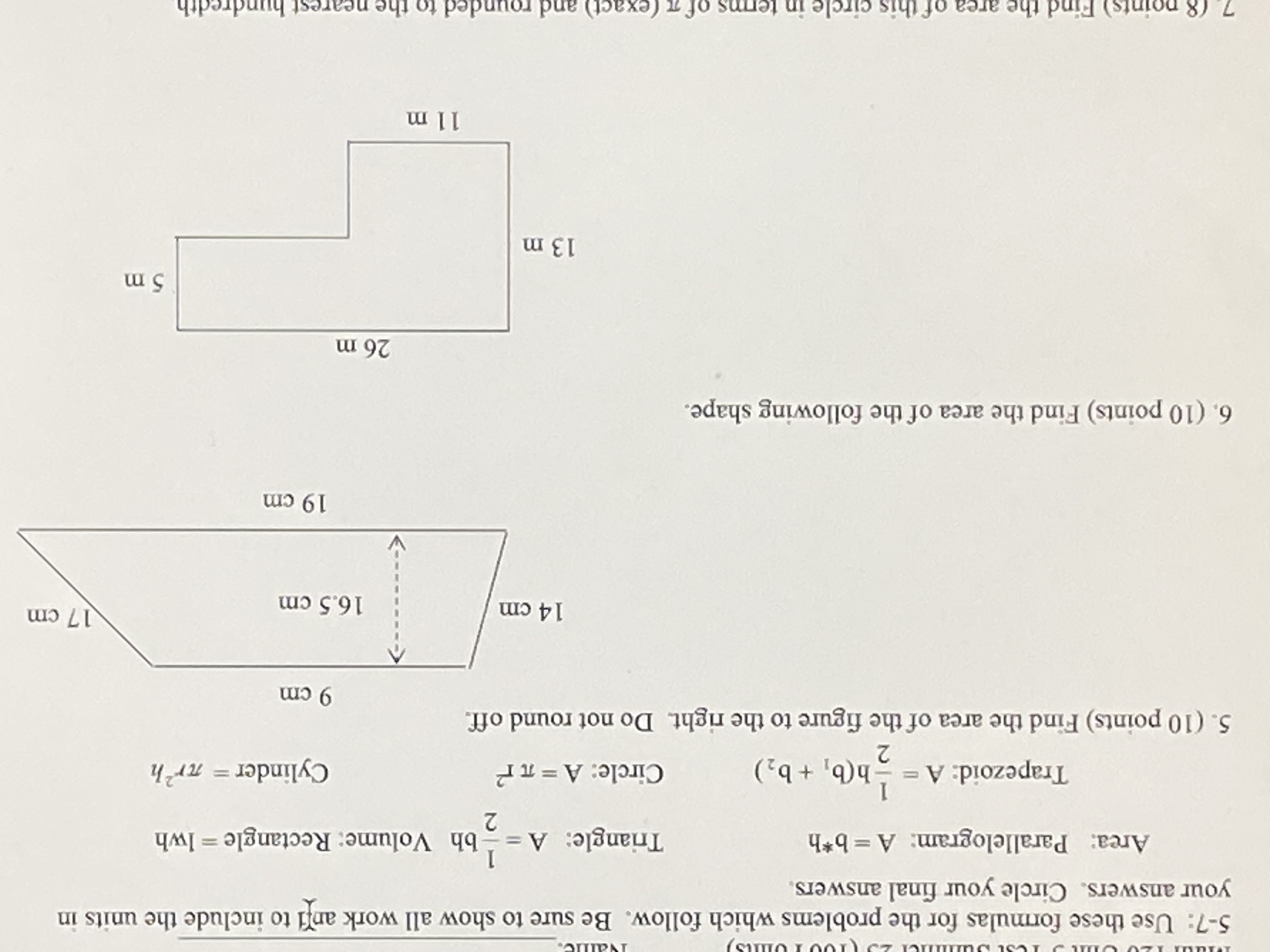 Solved 5-7: Use these formulas for the problems which | Chegg.com