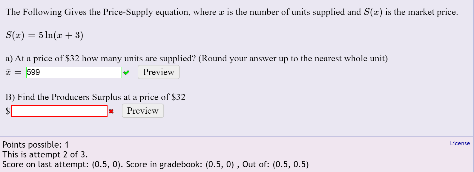 Solved The Following Gives the Price-Supply equation, where | Chegg.com