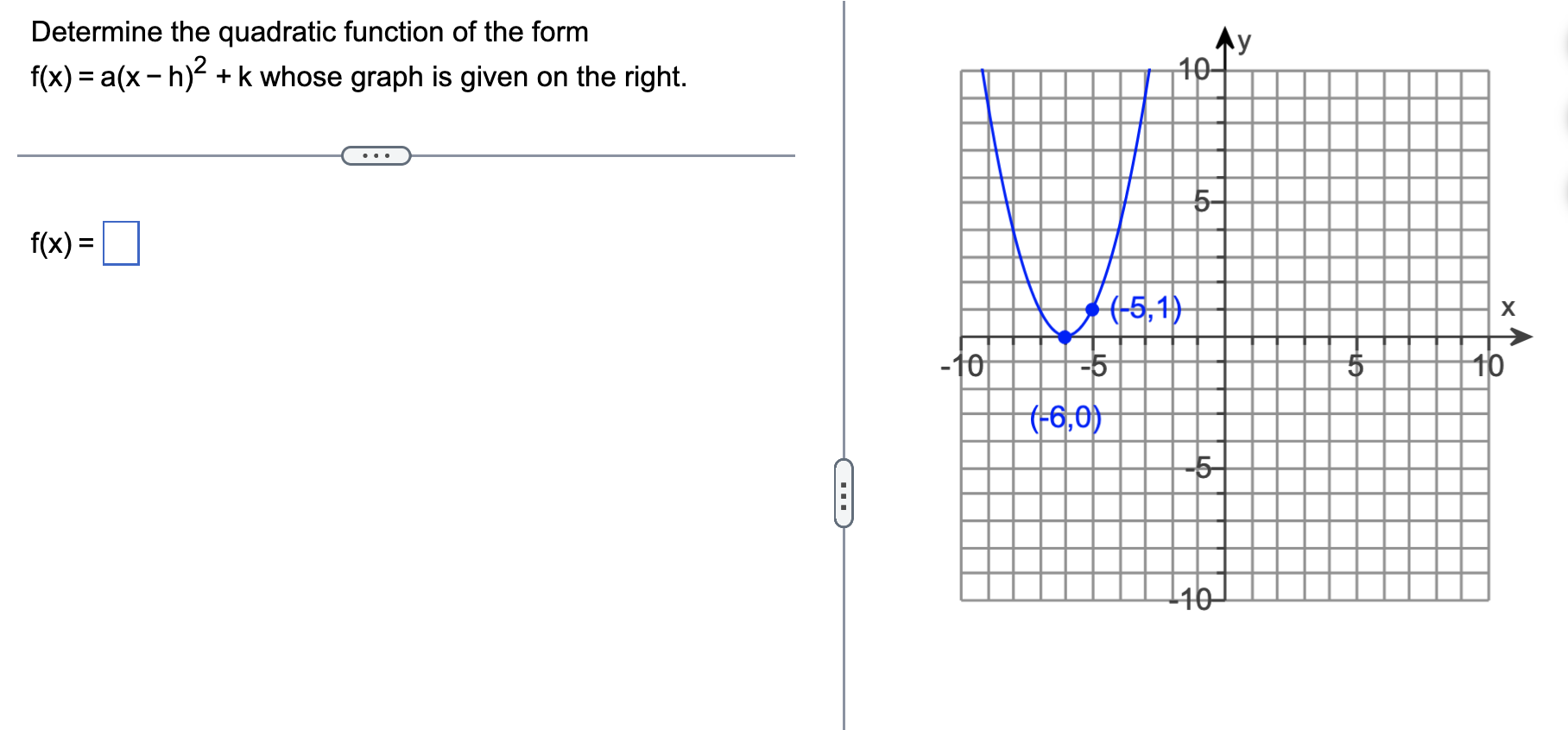 Solved Determine The Quadratic Function Of The Form Chegg