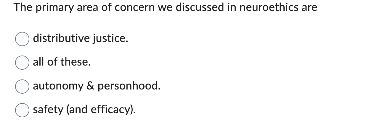 Solved The primary area of concern we discussed in | Chegg.com