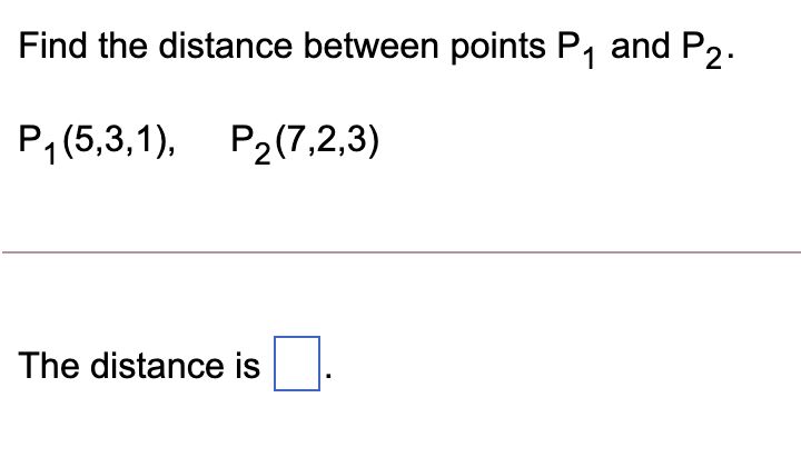 Solved Find the distance between points P1 and P2. | Chegg.com